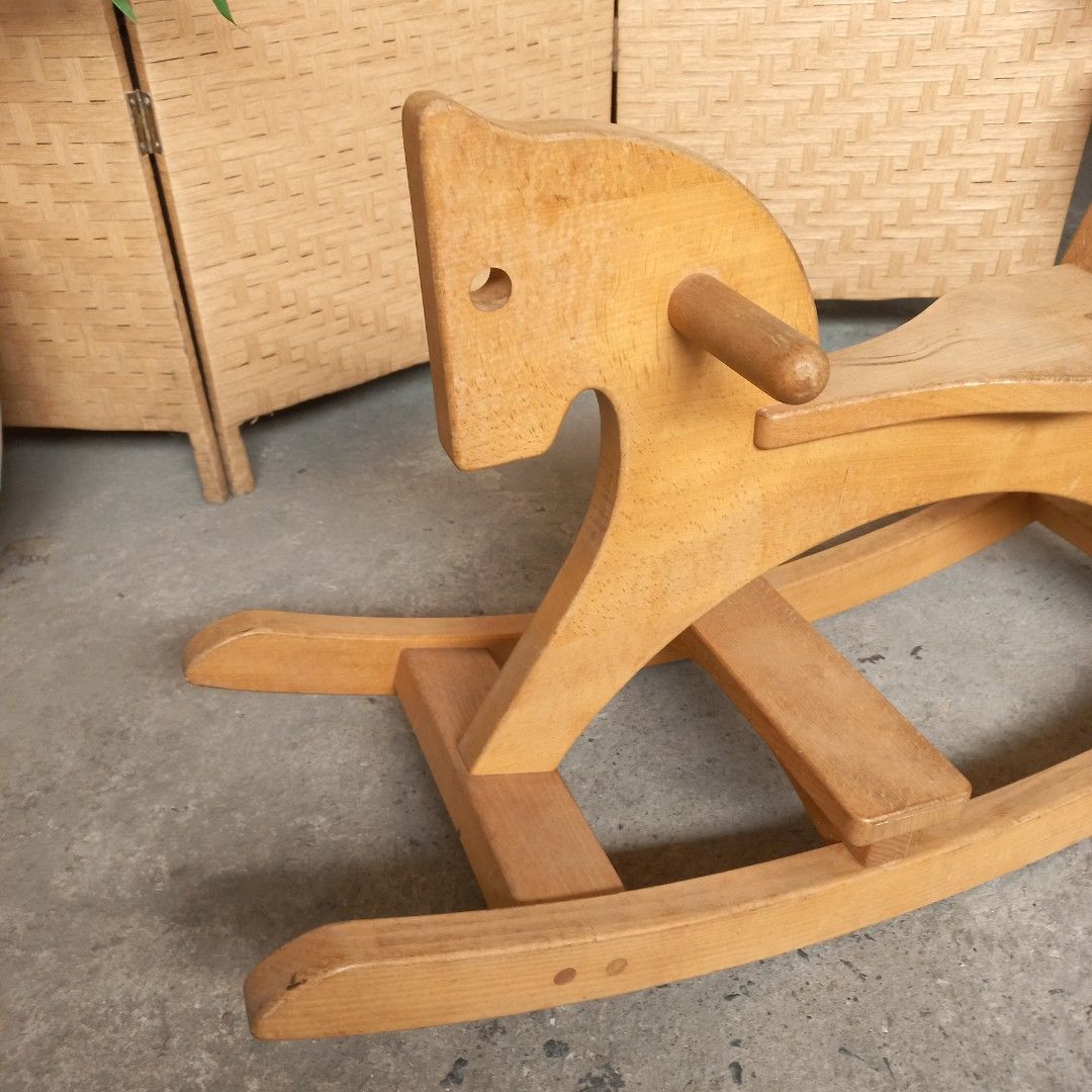 Solid wood rocking horse, Hobbies & Toys, Memorabilia & Collectibles ...