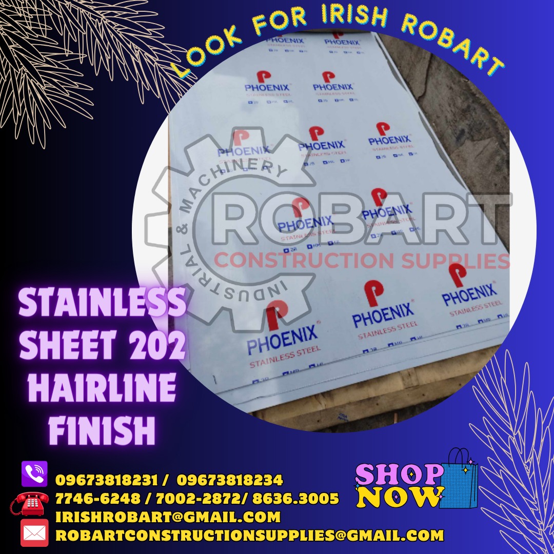 stainless sheet 202 hairline finish, Commercial & Industrial ...