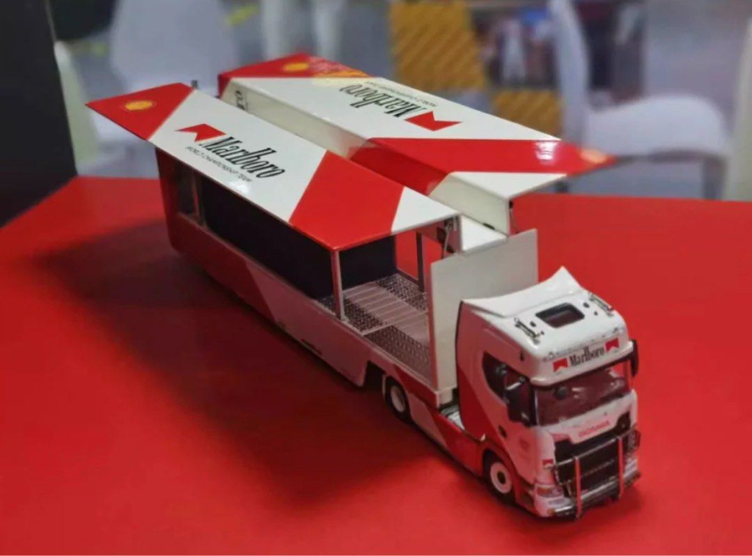 STAR MODEL SCANIA S730 V8 Double Decker Gull Wing Car Transporter Truck ...