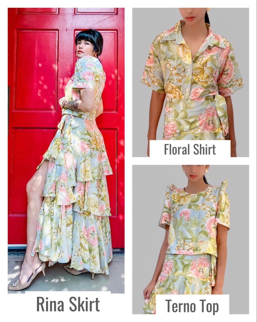 Style Ana x Rina Terno and Skirt Small, Women's Fashion, Dresses & Sets ...