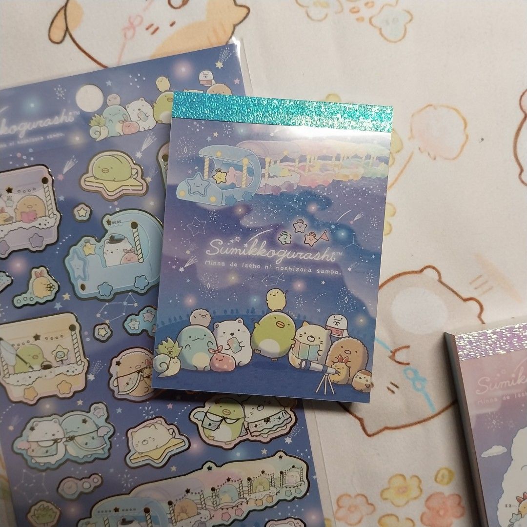 Sumikko Gurashi Starry Walk Stationery Set, Hobbies & Toys, Stationary ...