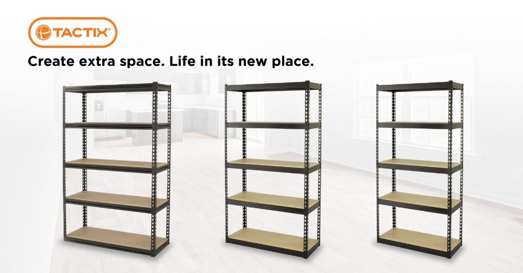 TACTIX SHELVING 5 LAYERS, Furniture & Home Living, Home Improvement ...