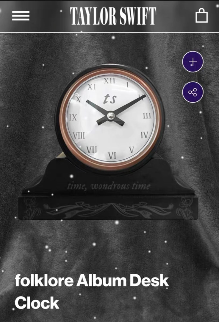 TAYLOR SWIFT FOLKLORE ALBUM DESK CLOCK, Hobbies & Toys, Collectibles & Memorabilia, K-Wave on ...