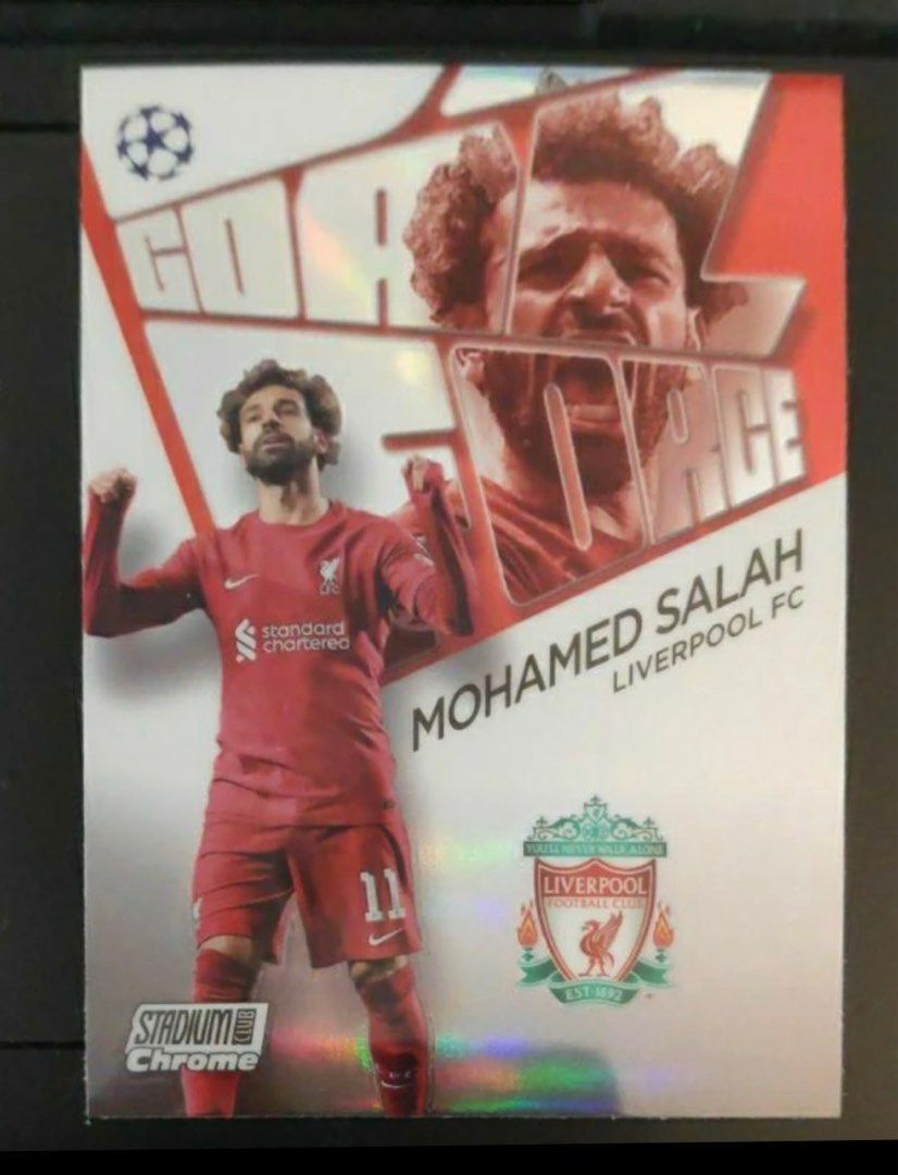 Topps Stadium Chrome Liverpool Mohamed Salah Goal Force, Hobbies & Toys ...