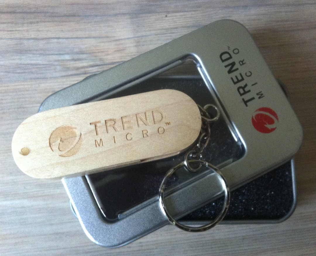 Trend Micro Wood USB 8G Flash Drive Back Up Memory Stick Key Ring in ...