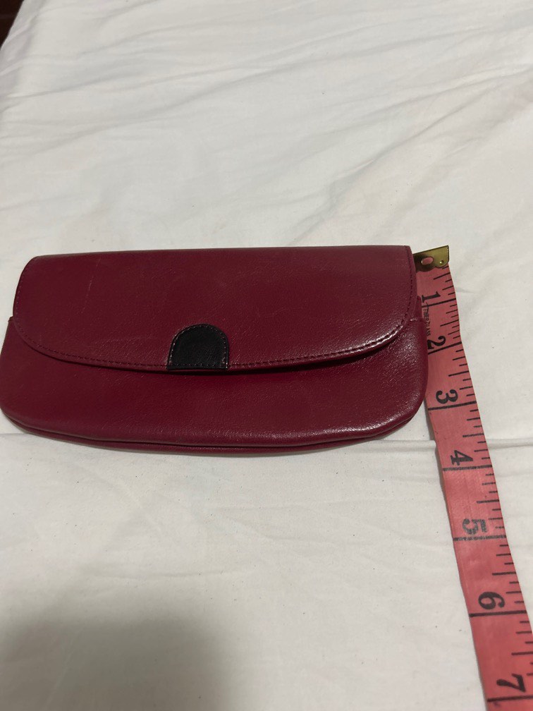 unique maroon leather coin purse, Women's Fashion, Bags & Wallets ...