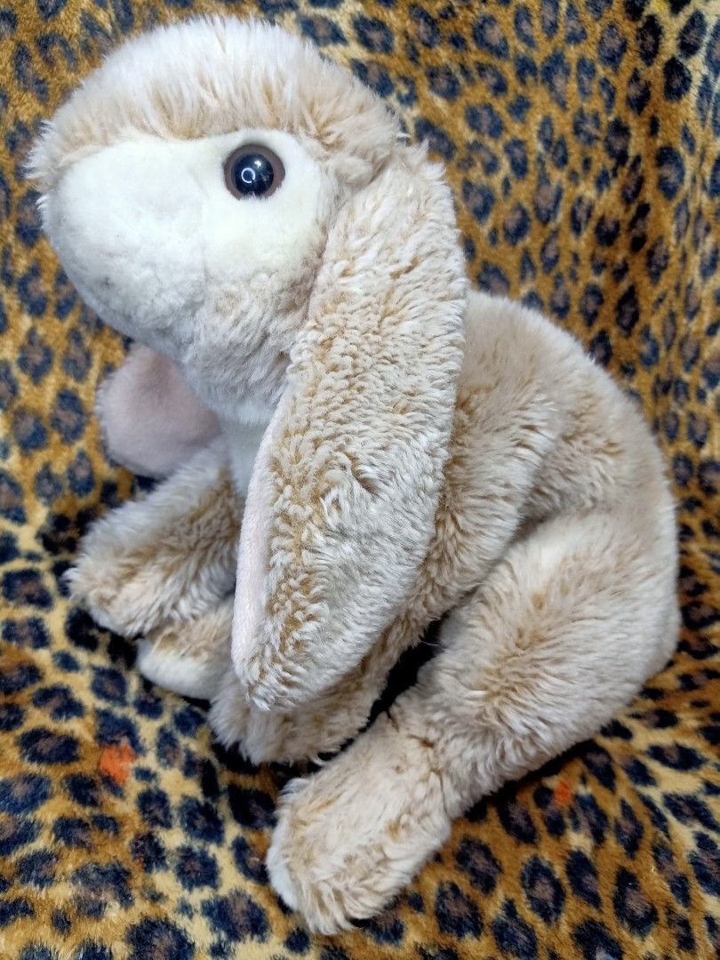 VERY BEAUTIFUL LIGHT TAN / BROWN COLORED REALISTIC BUNNY / RABBIT PLUSH ...