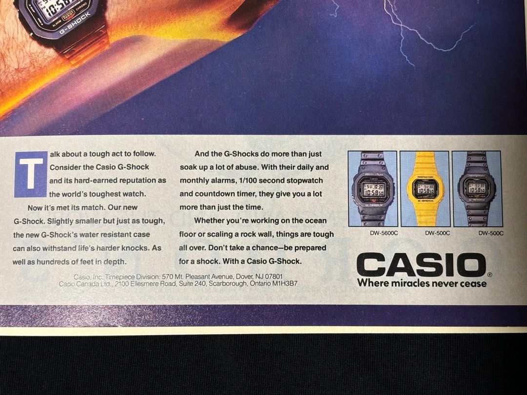 Vintage G-Shock magazine advertisement, Men's Fashion, Watches ...