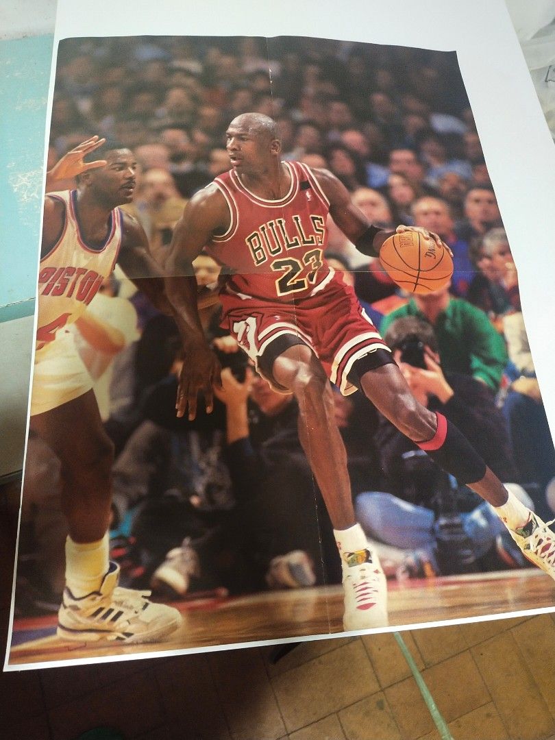 Vintage "Michael Jordan" double-sided magazine color poster/DREAM TEAM ...