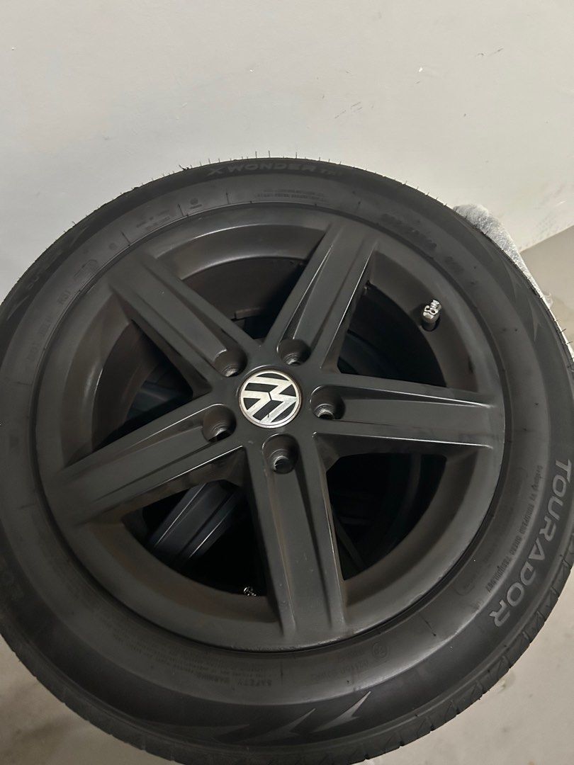 Volkswagen rims & new tyre, Car Accessories, Tyres & Rims on Carousell