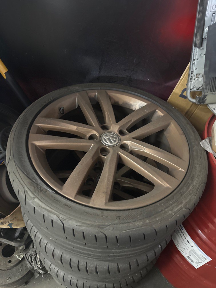 Volkswagen VW rims 18” 5x112, Car Accessories, Tyres & Rims on Carousell