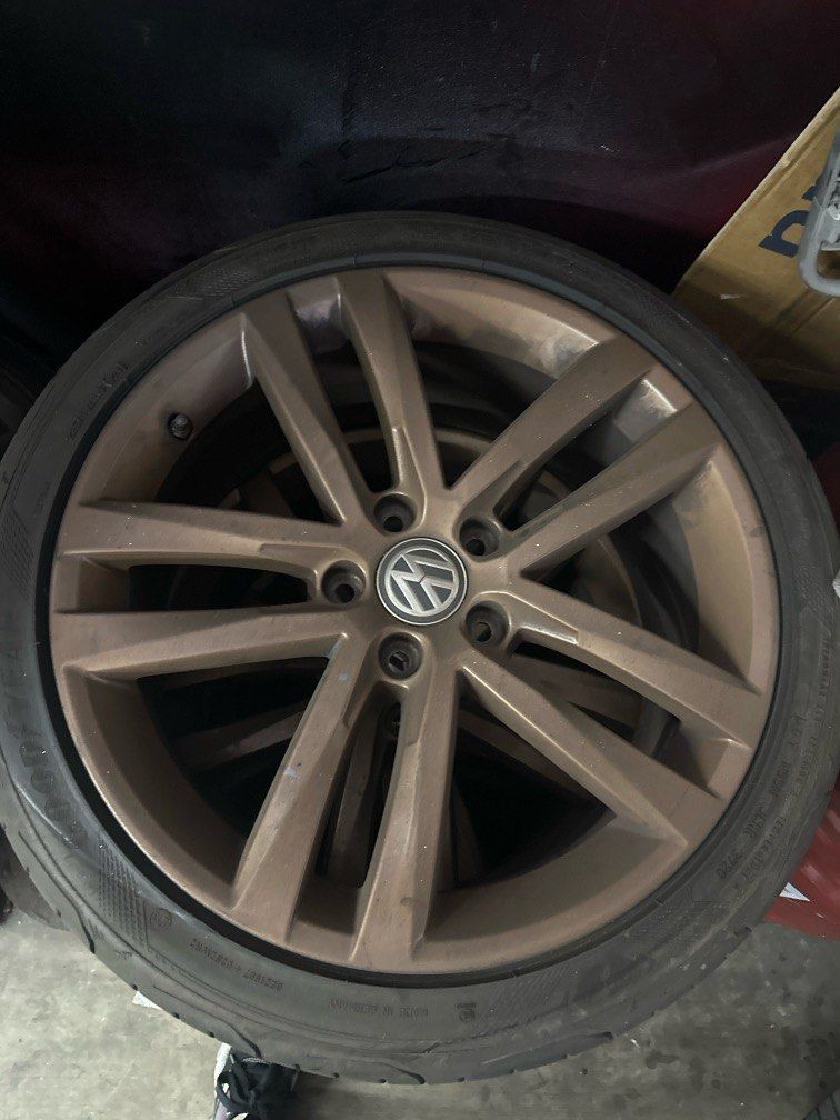 Volkswagen VW rims 18” 5x112, Car Accessories, Tyres & Rims on Carousell