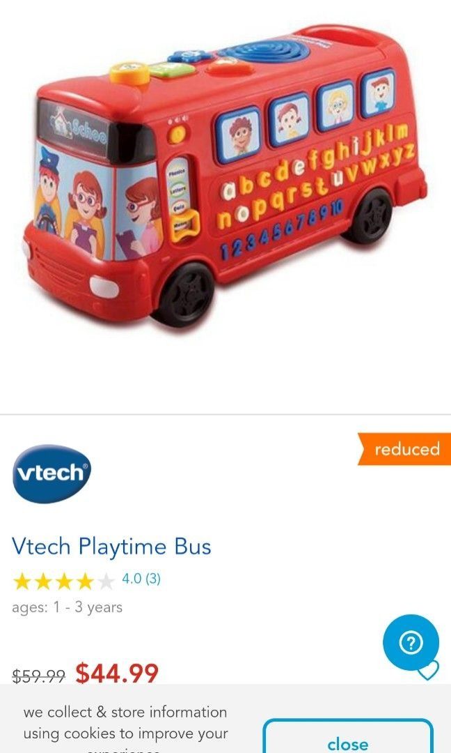 VTech Playtime Bus with Phonics, Babies & Kids, Infant Playtime on ...