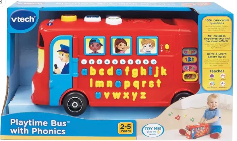 VTech Playtime Bus with Phonics, Babies & Kids, Infant Playtime on ...