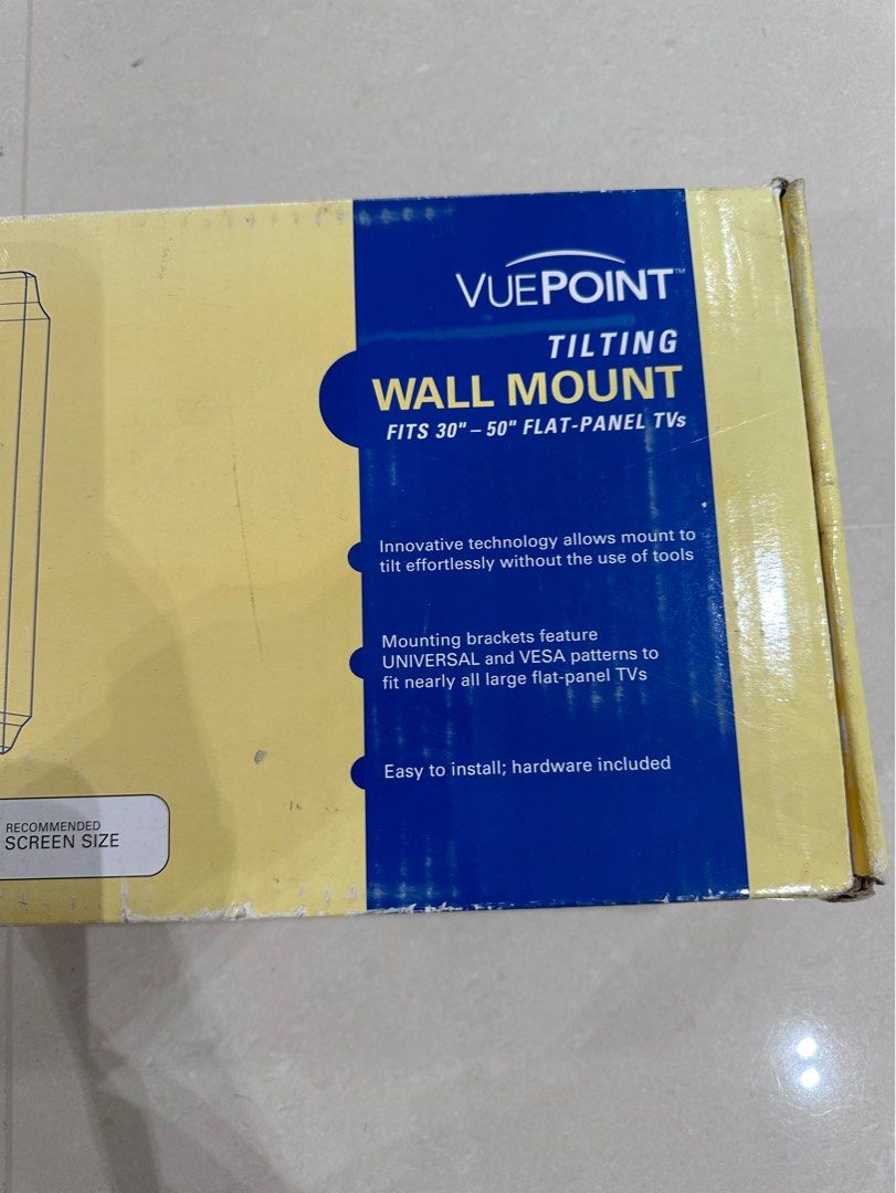 Vuepoint Tilting Wall Mount, TV & Home Appliances, TV & Entertainment ...