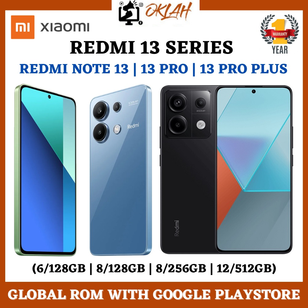 Xiaomi Redmi Note 13/ Note 13 pro/ Note 13 pro+ Black 128 GB, Mobile ...