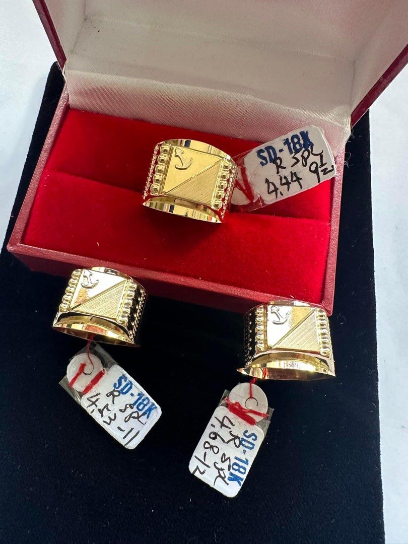 18K Saudi Gold mens ring, Women's Fashion, Jewelry & Organizers, Rings ...