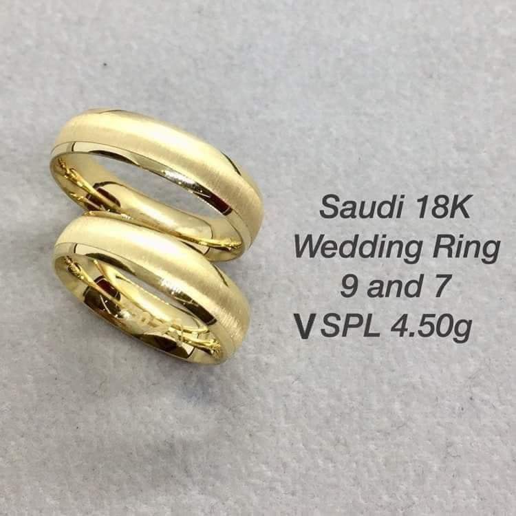 18K Saudi Gold wedding ring, Women's Fashion, Jewelry & Organizers ...
