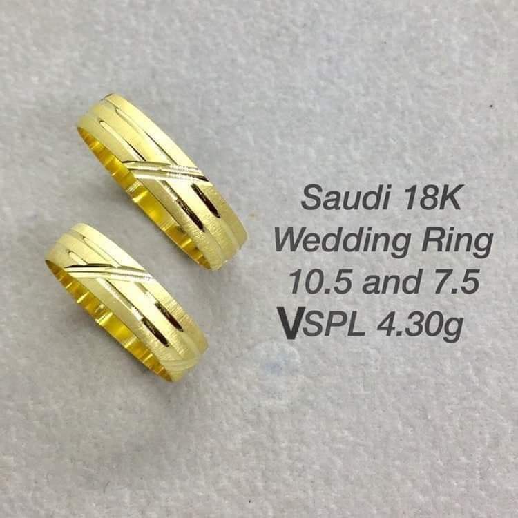18K Saudi Gold wedding ring, Women's Fashion, Jewelry & Organizers ...