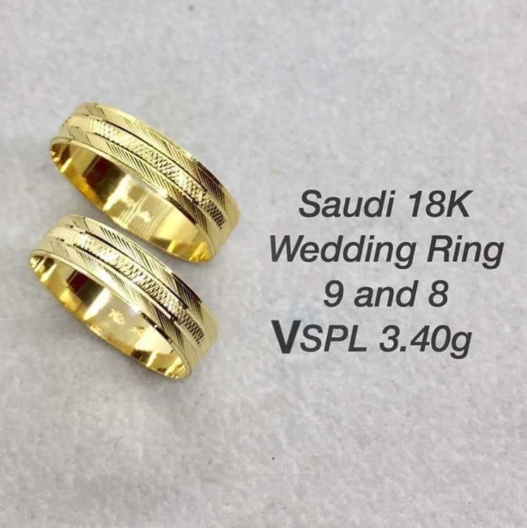 18K Saudi Gold wedding ring, Women's Fashion, Jewelry & Organizers ...