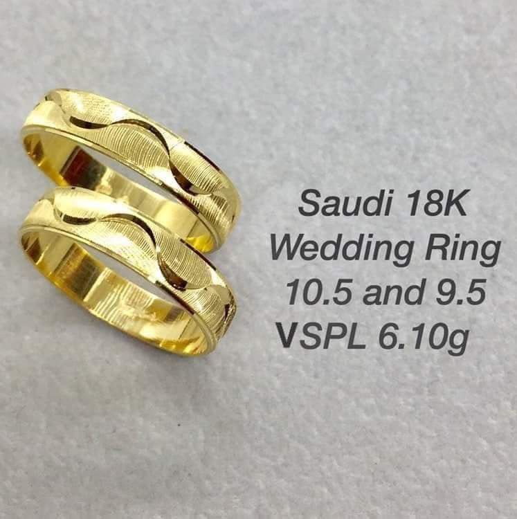 18K Saudi Gold wedding ring, Women's Fashion, Jewelry & Organizers ...