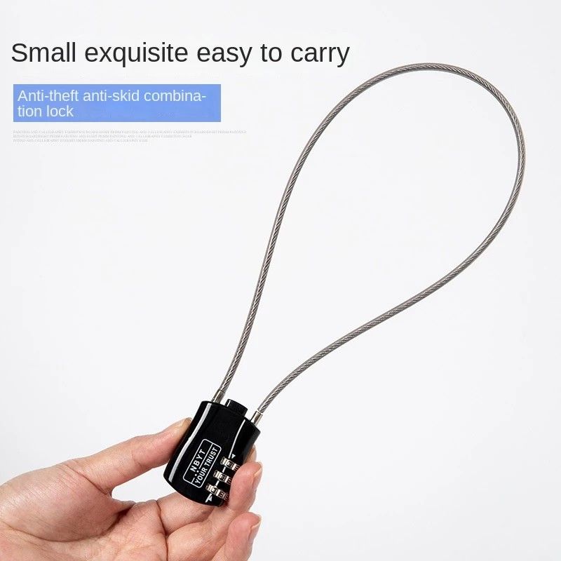 24cm long wire rope padlock bicycle padlock digital wardrobe security ...