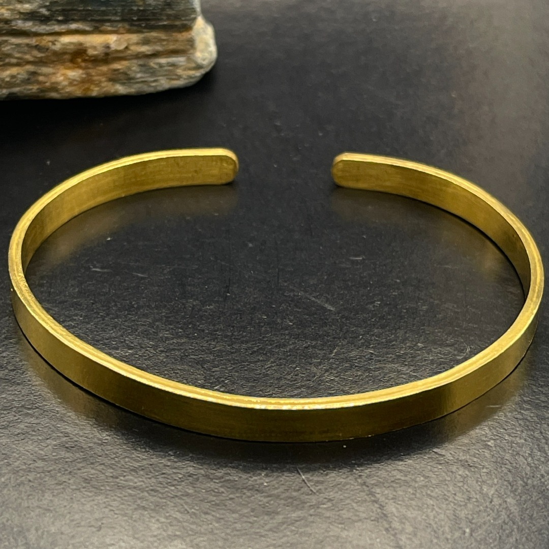 24k Solid Gold Handmade Bangles 24k Gold Cuff Bracelet, Women's Fashion ...