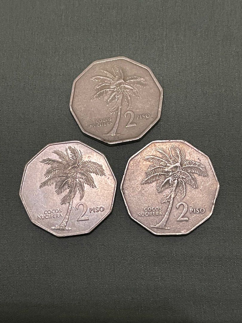 2 piso 1983, 1984 and 1989 Philippine coins, Hobbies & Toys ...