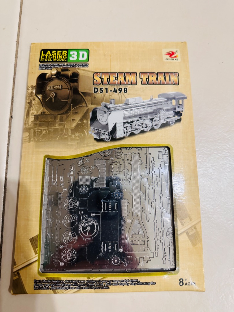 3D metal model ,steam train, Hobbies & Toys, Toys & Games on Carousell