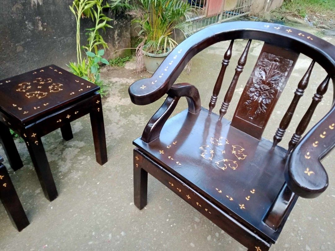 6pcs Solid Wood Sala Set, Furniture & Home Living, Furniture, Sofas on ...