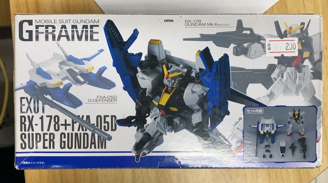 全新 Bandai G Frame GFrame EX01 Super Gundam Mobile Suit Gundam RX-178 FXA-050 機動戰士 高達, 興趣及遊戲, 玩具 ...
