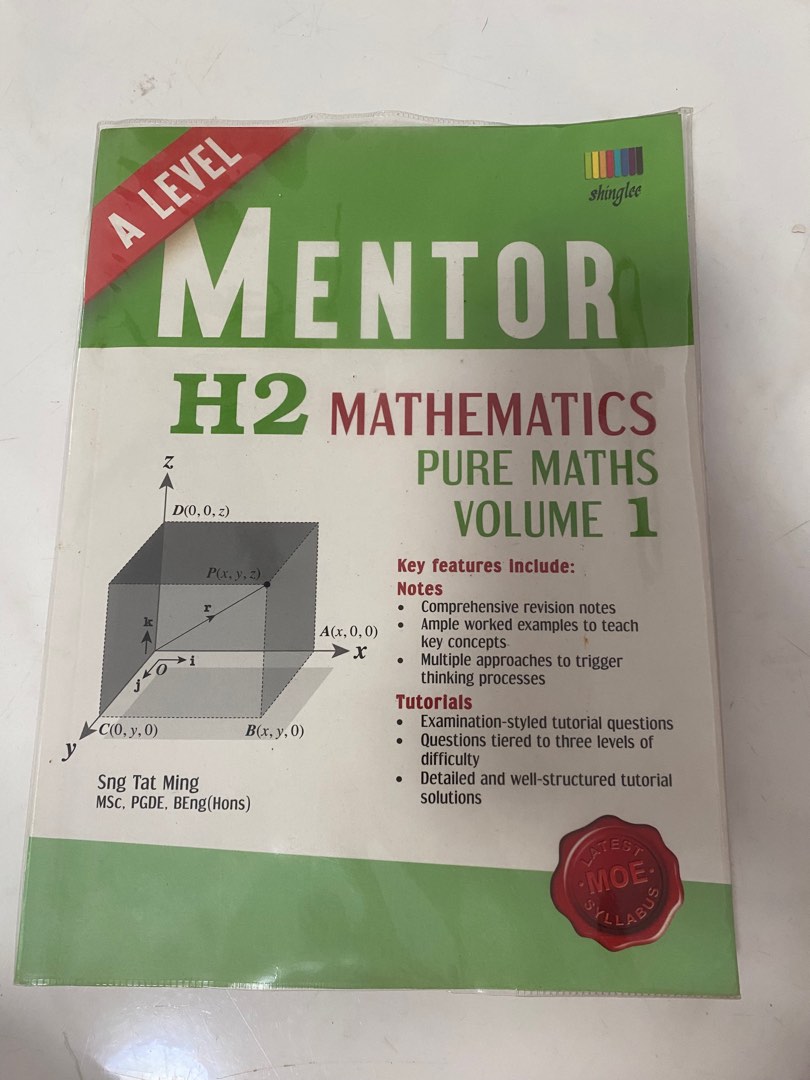A Level H2 Math Mentor Volume 1, Hobbies & Toys, Books & Magazines, Assessment Books on Carousell