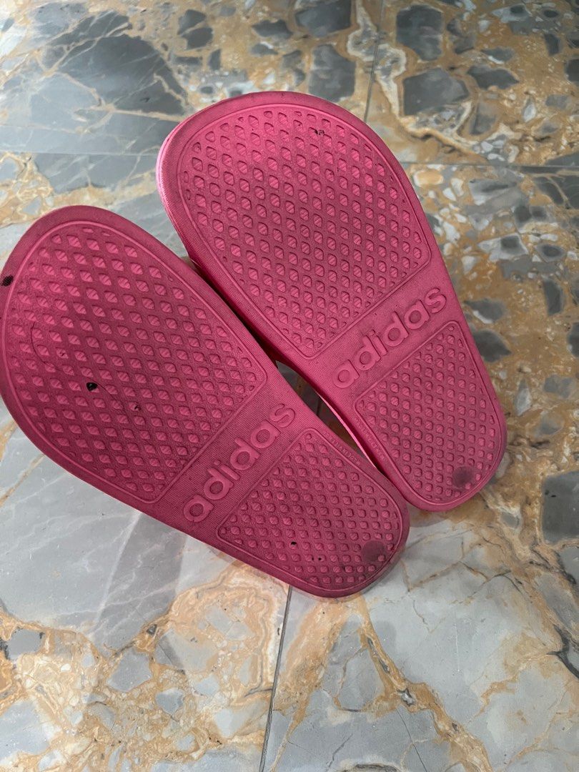Adidas Pool Aqua Slides UK5, Women's Fashion, Footwear, Flipflops and ...