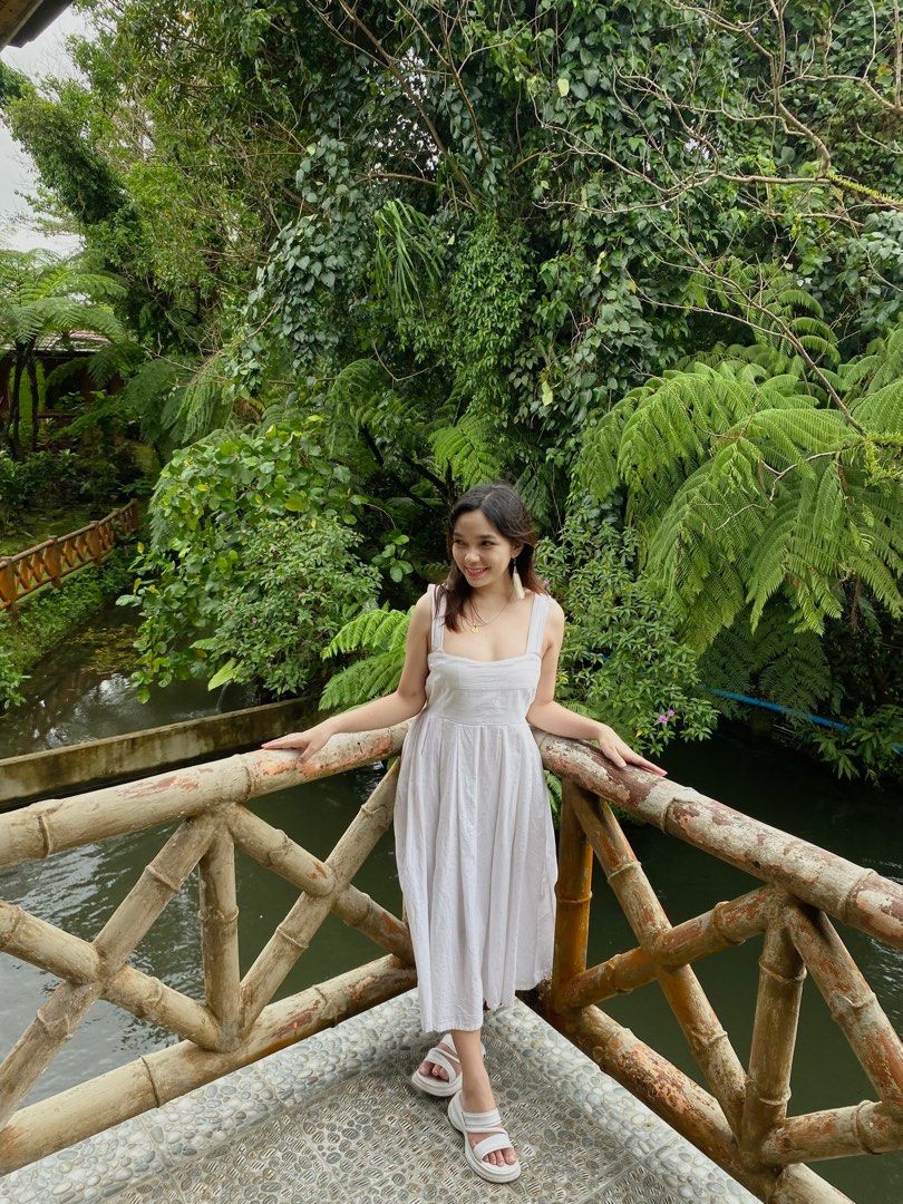Alexa Long Linen Dress with Pocket | Dominique & Co, Women's Fashion ...
