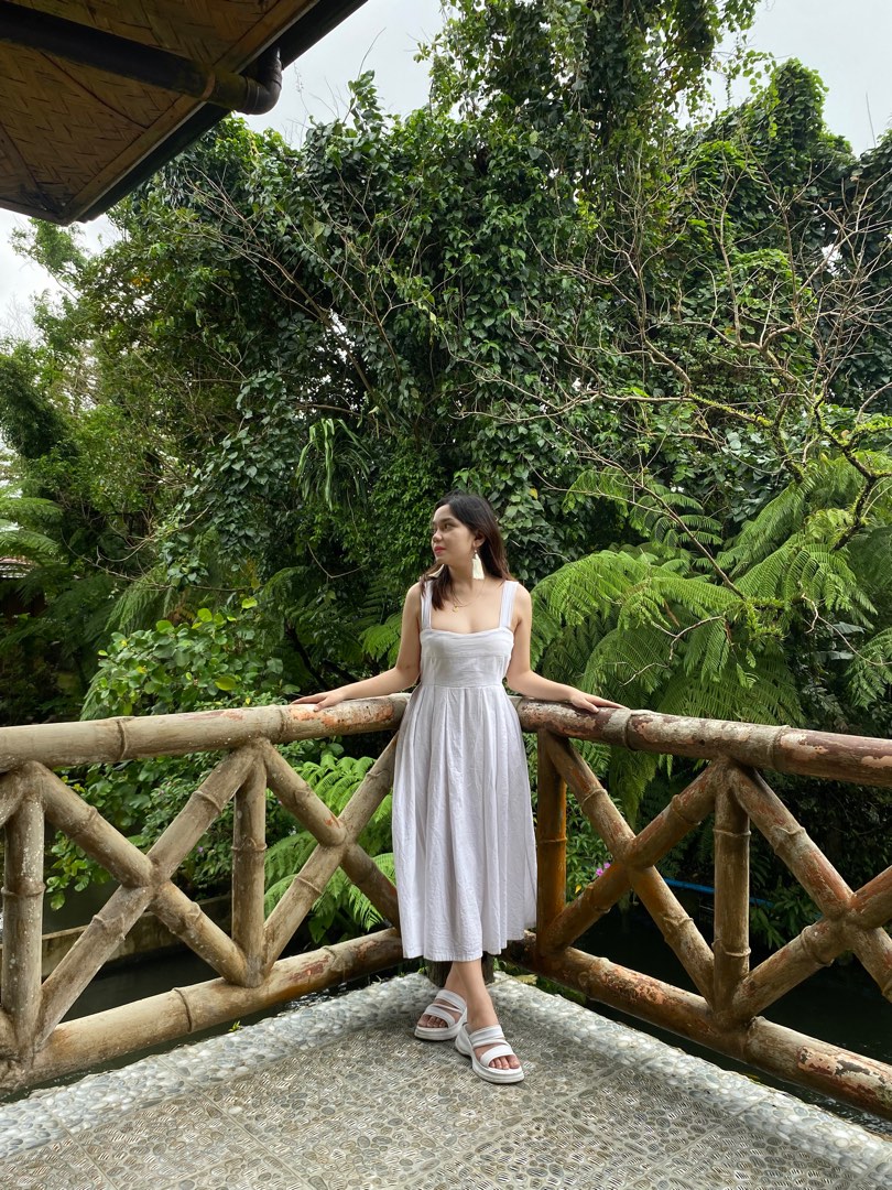 Alexa Long Linen Dress with Pocket | Dominique & Co, Women's Fashion ...