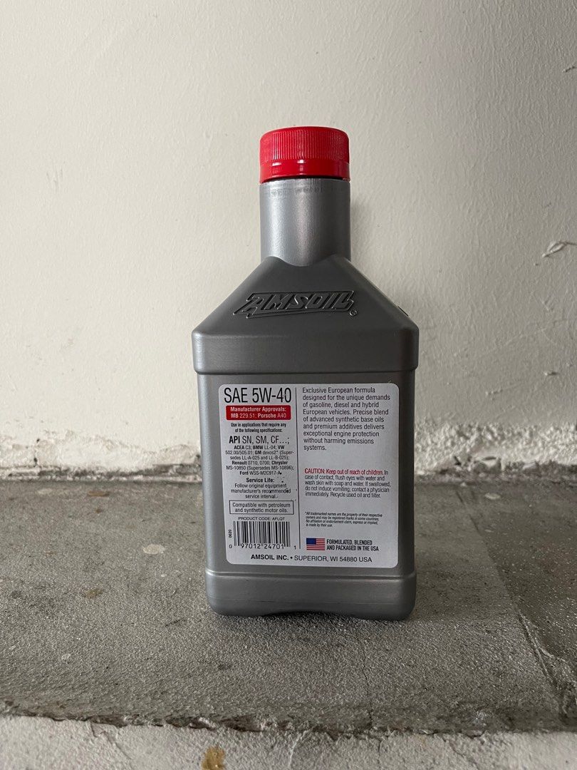 Amsoil European Engine Oil 5w40, Car Accessories, Accessories on Carousell