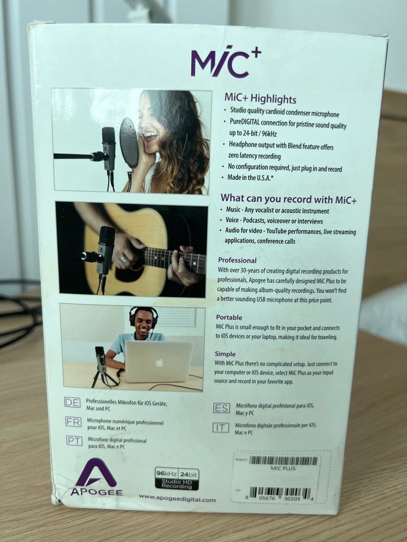 Apogee Mic Plus Audio recorder, Audio, Microphones on Carousell