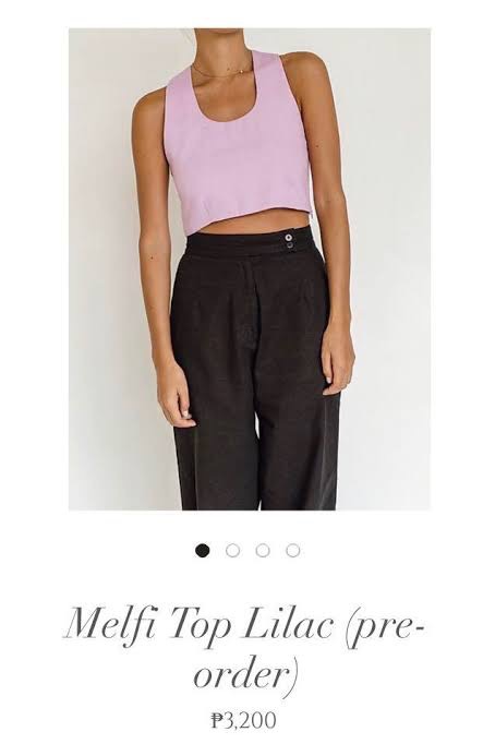 Araw melfi top lilac, Women's Fashion, Tops, Sleeveless on Carousell