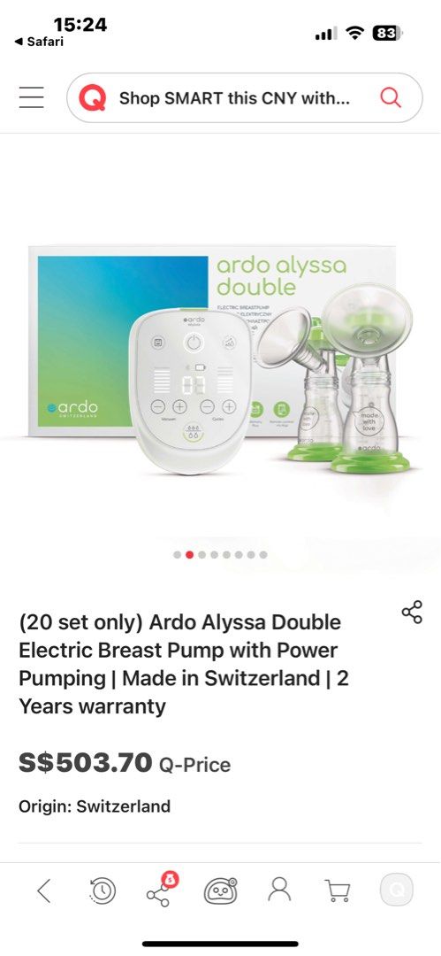 Ardo Alyssa electric breast pump, Babies & Kids, Nursing & Feeding ...