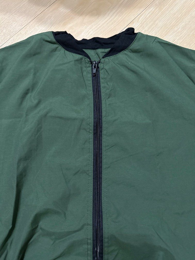 army green bomber jacket (y2k/grunge/acubi/streetwear), Women's Fashion ...