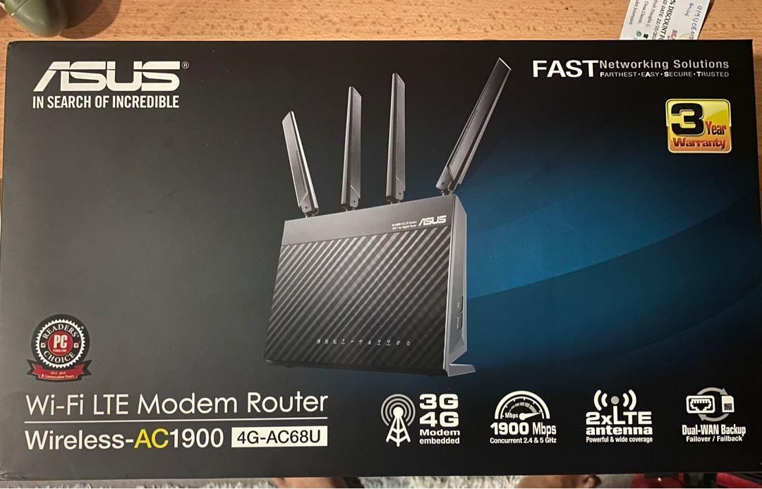 Asus 4G-AC68U High Performance router, Computers & Tech, Parts ...