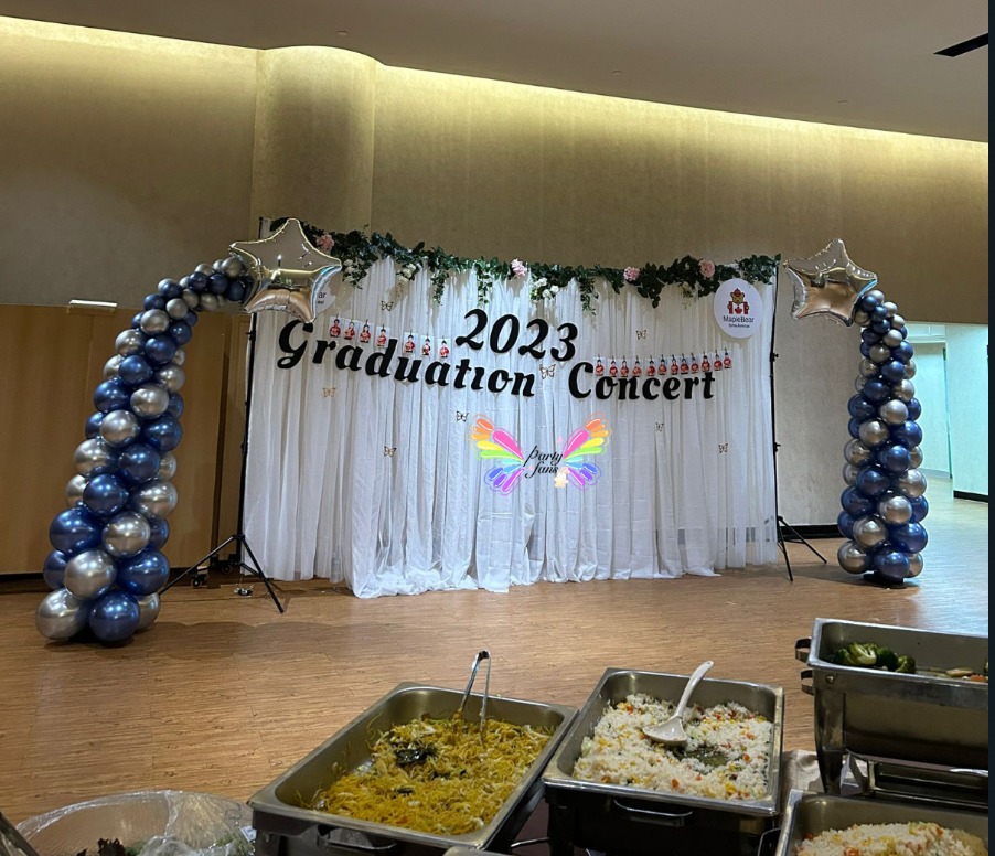 Backdrop setup/ Graduation ceremoney/ Graduation/ Balloon setup ...