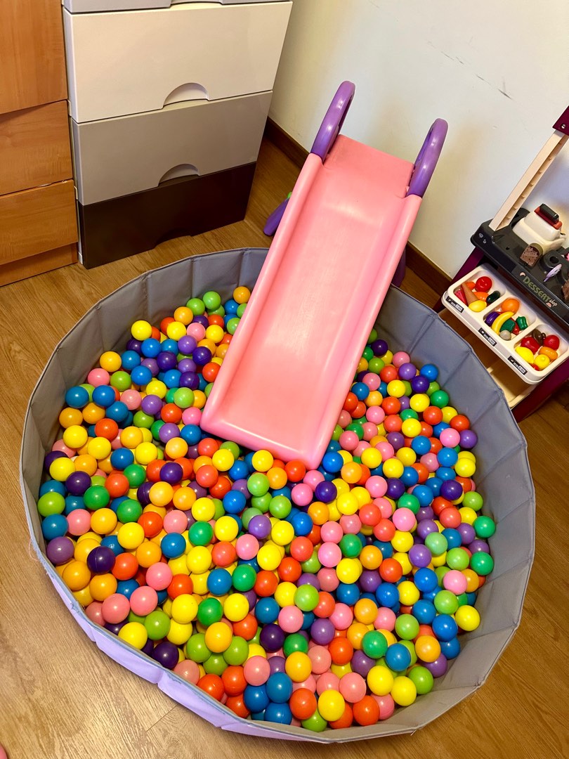 Ball pit plus Grow’N Up slide, Babies & Kids, Infant Playtime on Carousell