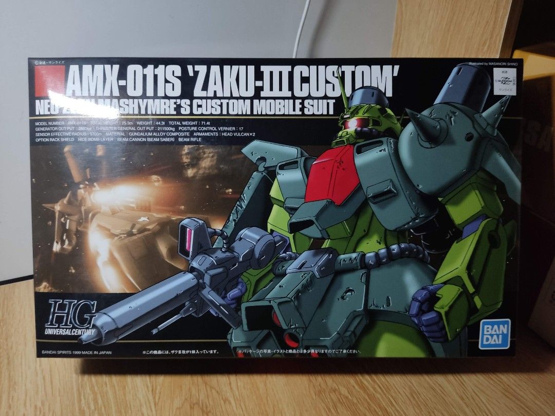 BANDAI GUNDAM HGUC HG 1/144 AMX-011 ZAKU-III CUSTOM MASHYMRE CELLO ...