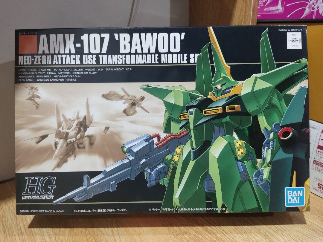 BANDAI GUNDAM HGUC HG 1/144 AMX-107 BAWOO GREEN ASSEMBLED COMPLETE, Hobbies & Toys, Toys & Games ...