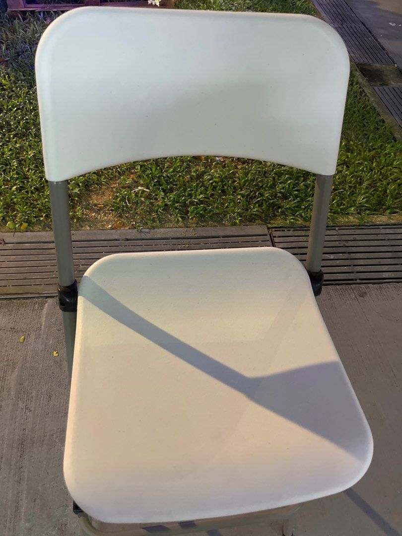 Bar stool white stone look alike design foldable, Furniture & Home ...