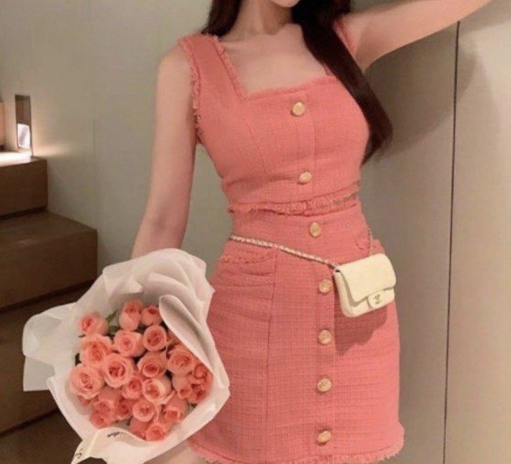 Barbie Pink Tweed Set, Women's Fashion, Dresses & Sets, Sets or ...