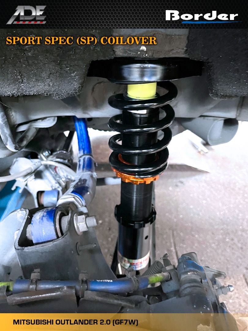 BORDER SPORT SPEC (SP) COILOVER ON MITSUBISHI OUTLANDER 2.0 (GF7W), Car ...