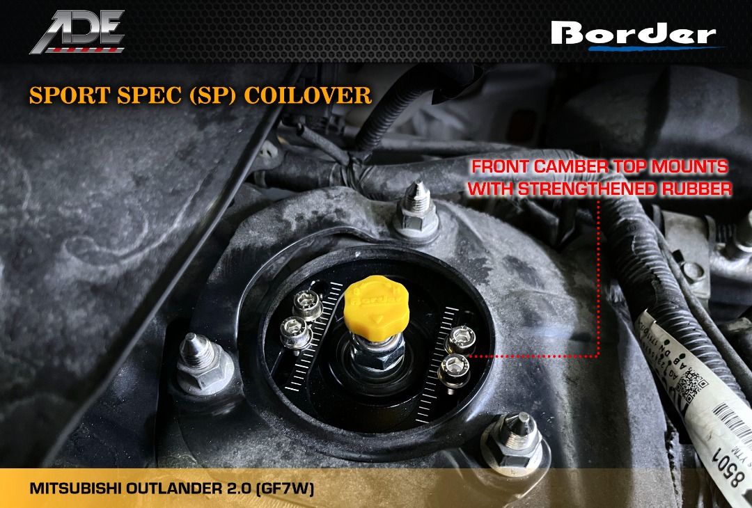 BORDER SPORT SPEC (SP) COILOVER ON MITSUBISHI OUTLANDER 2.0 (GF7W), Car ...