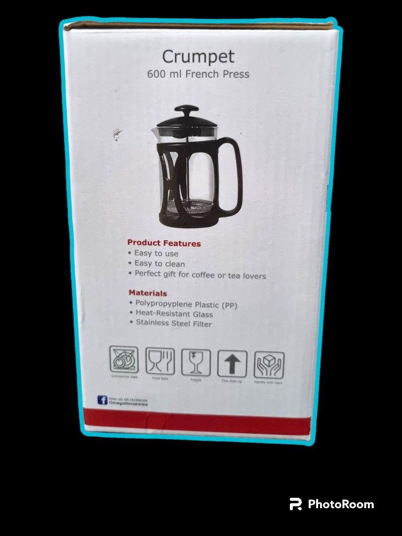 Brand New! Omega Crumpet 600ml French Press! #2024declutter, Furniture ...